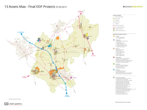 Central Bedfordshire Developments Map - Urban Graphics
